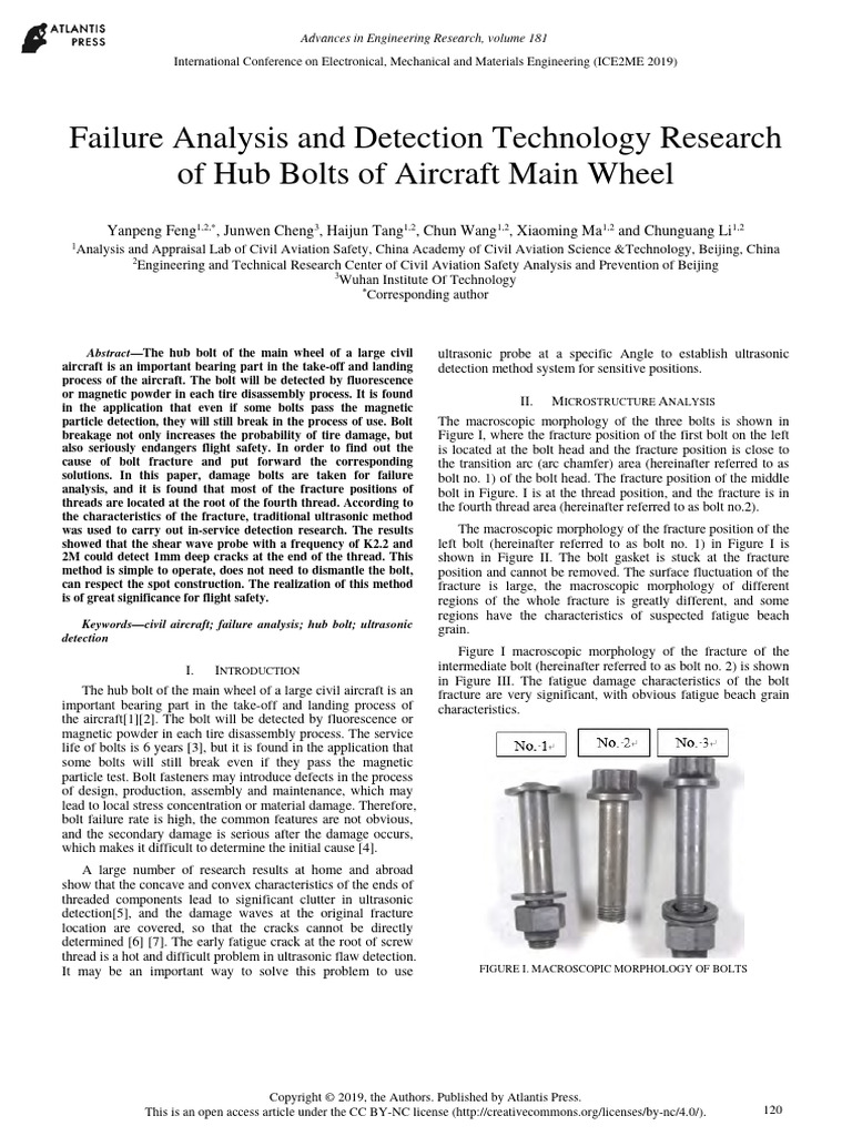 Failure Analysis of Hub Bolts | PDF | Fracture | Fatigue (Material)