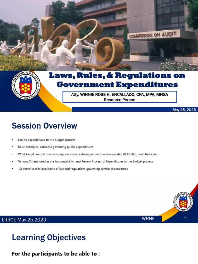 TS2 - COA-Laws Rules and Regulations On Government Expenditures | PDF ...