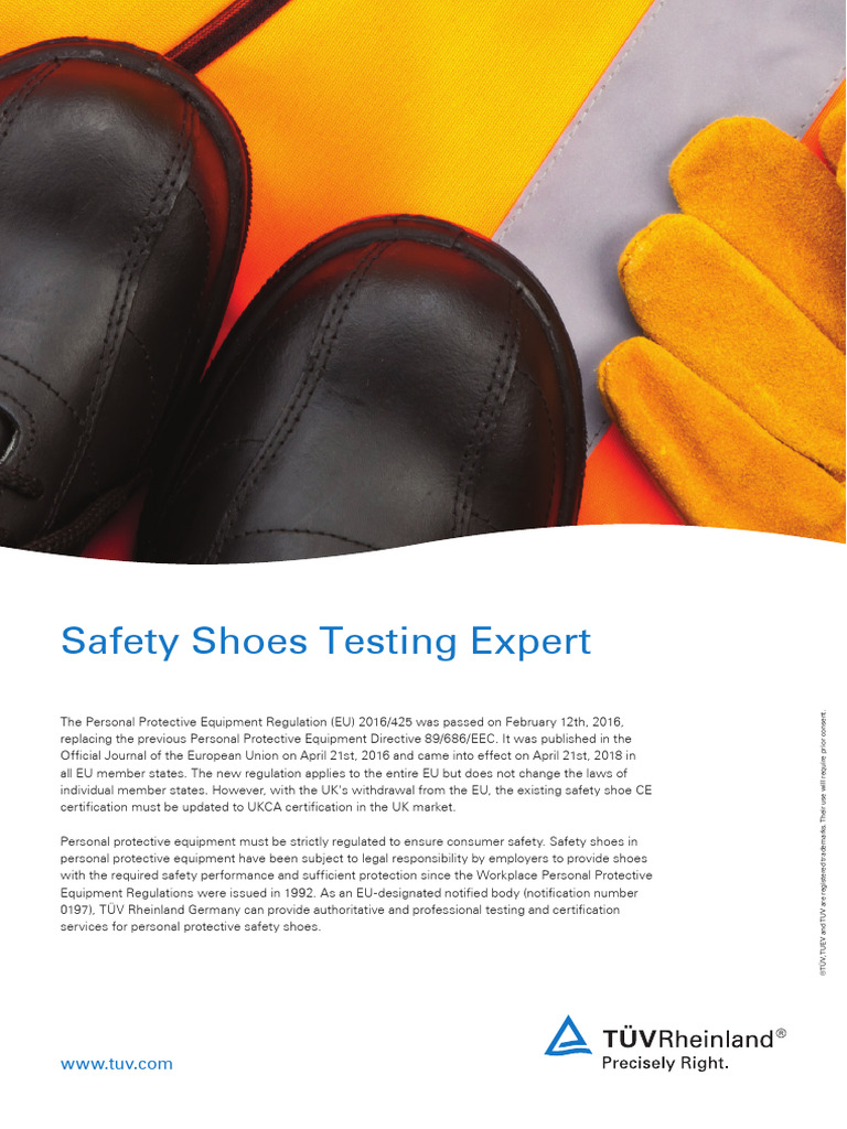 TÜV Rheinland Safety Shoes Testing Expert en | PDF | Safety | Certification
