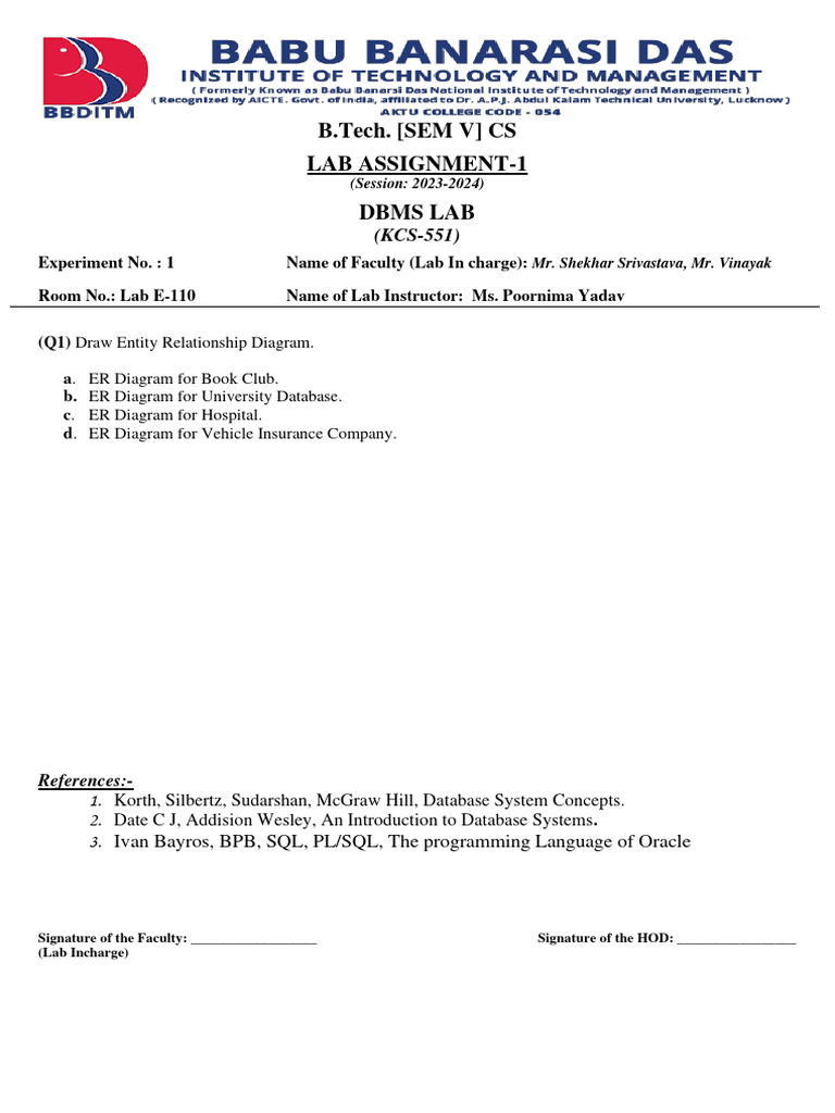 All Lab Assignment Kcs-551 | PDF | Databases | Sql