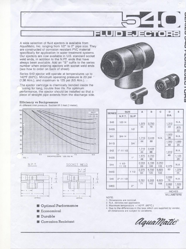 540 Fluid Ejector | PDF
