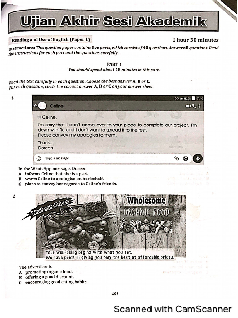 F3 - Paper 1 (Exercise 1) | PDF