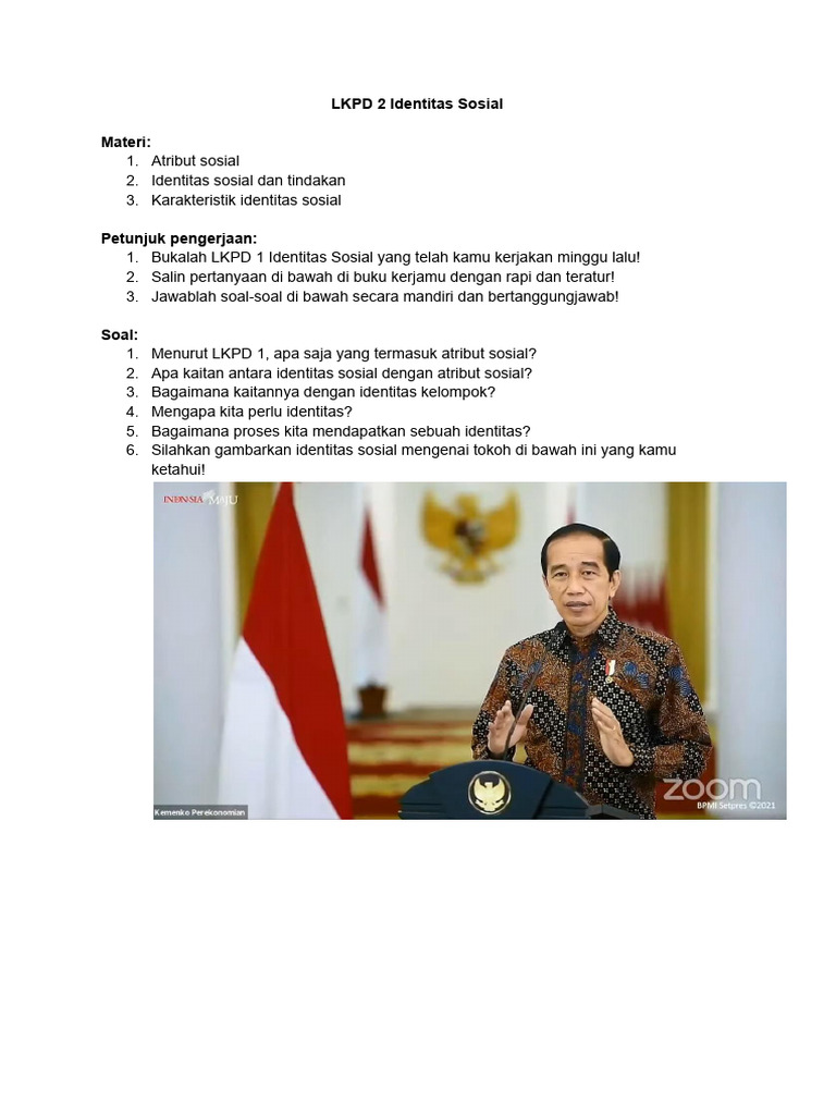 LKPD 2 Identitas Sosial | PDF