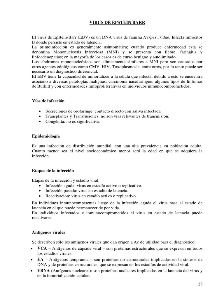 Capítulo EBV | PDF | Virus | Anticuerpo