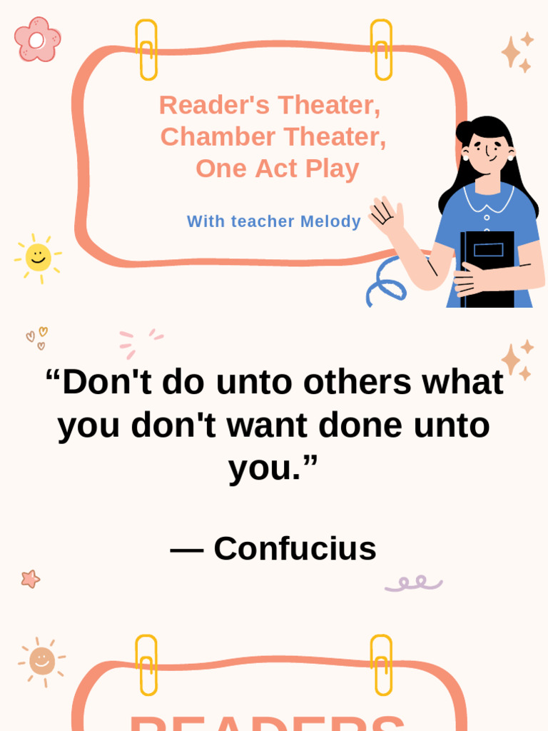 Readers Theater Chamber Theater and One Act Play | PDF | Theatre | Actor