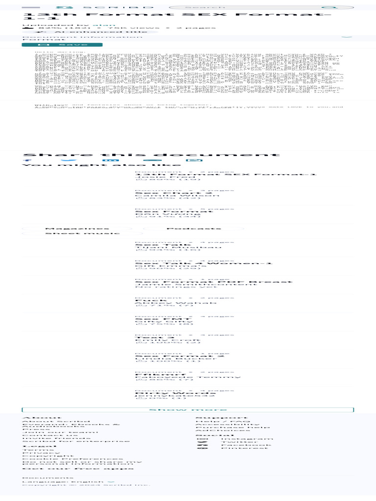 13th Format SEX Format-1-1 PDF | PDF | Scribd | Social Information Processing