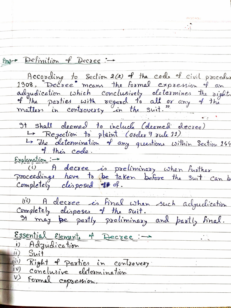 Decree Order Judgement | PDF