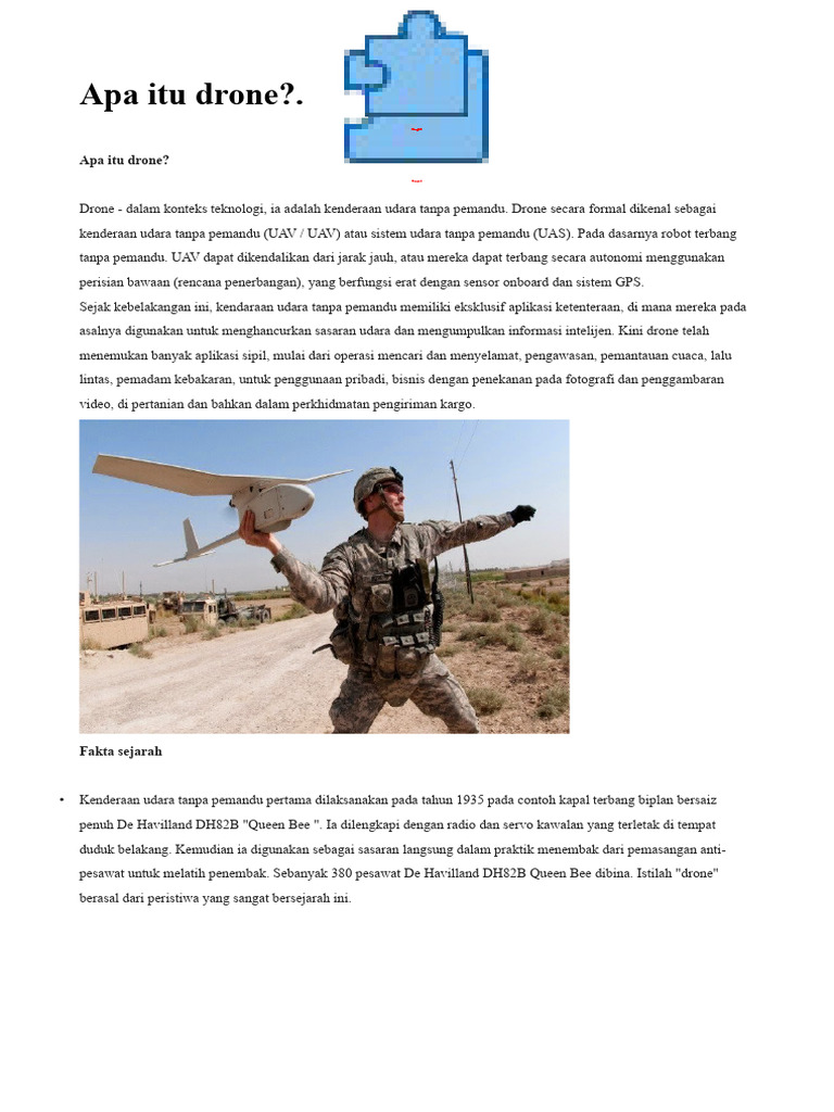 Pengertian dan Sejarah Drone | PDF