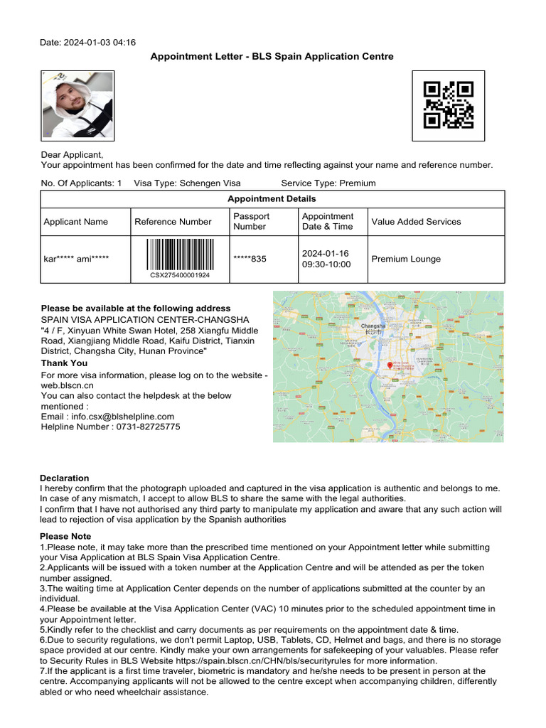 Appointment Letter CSX275400001924 | PDF | Travel Visa | National Security