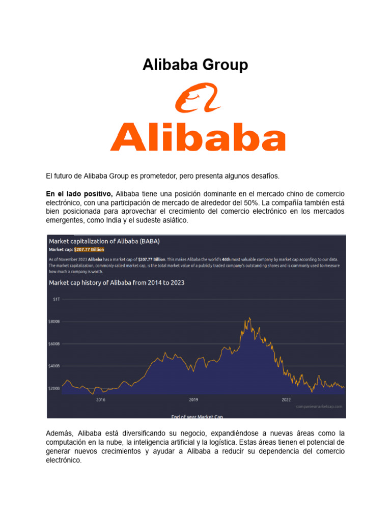 Cual Es El Futuro de Alibaba Group | PDF | Grupo Alibaba | Política mundial