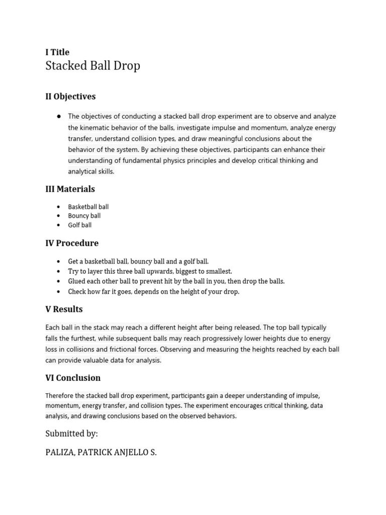 Stacked Ball Drop | PDF