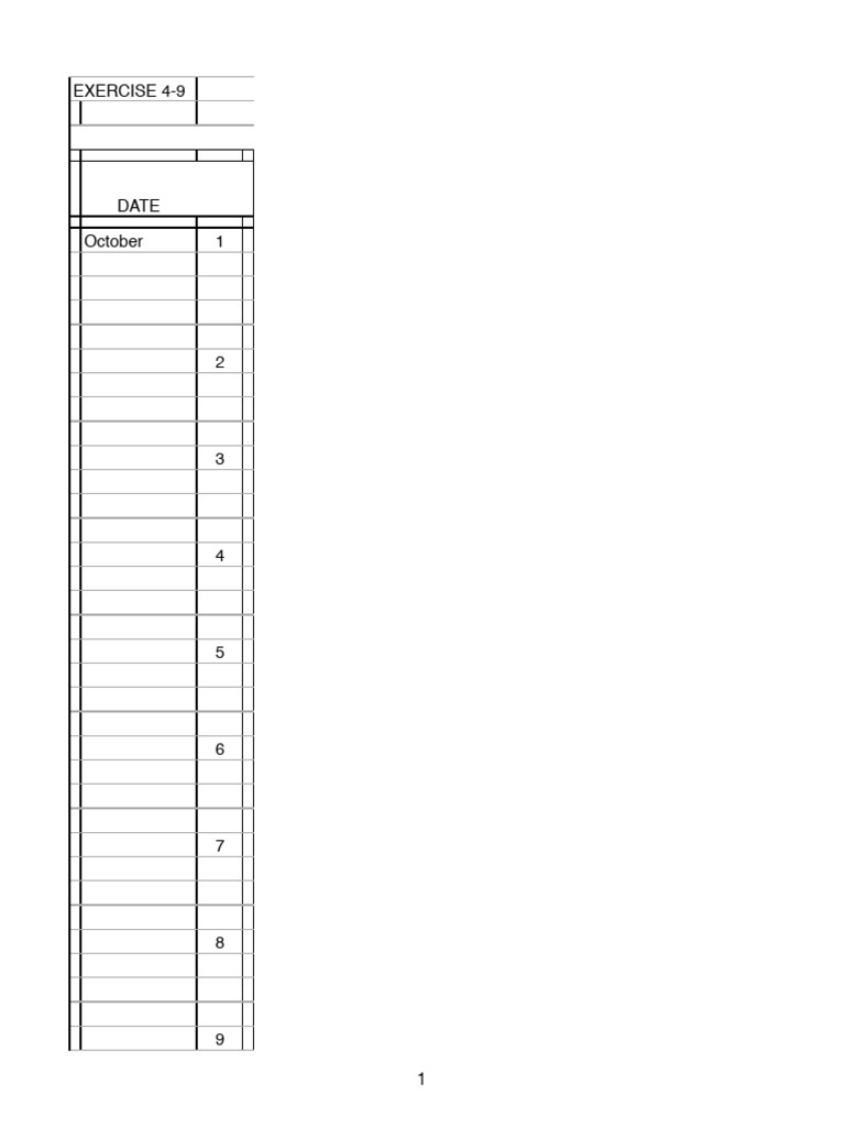 General Journal Template For Exercises 4-9 and 4-10 | PDF | Expense ...