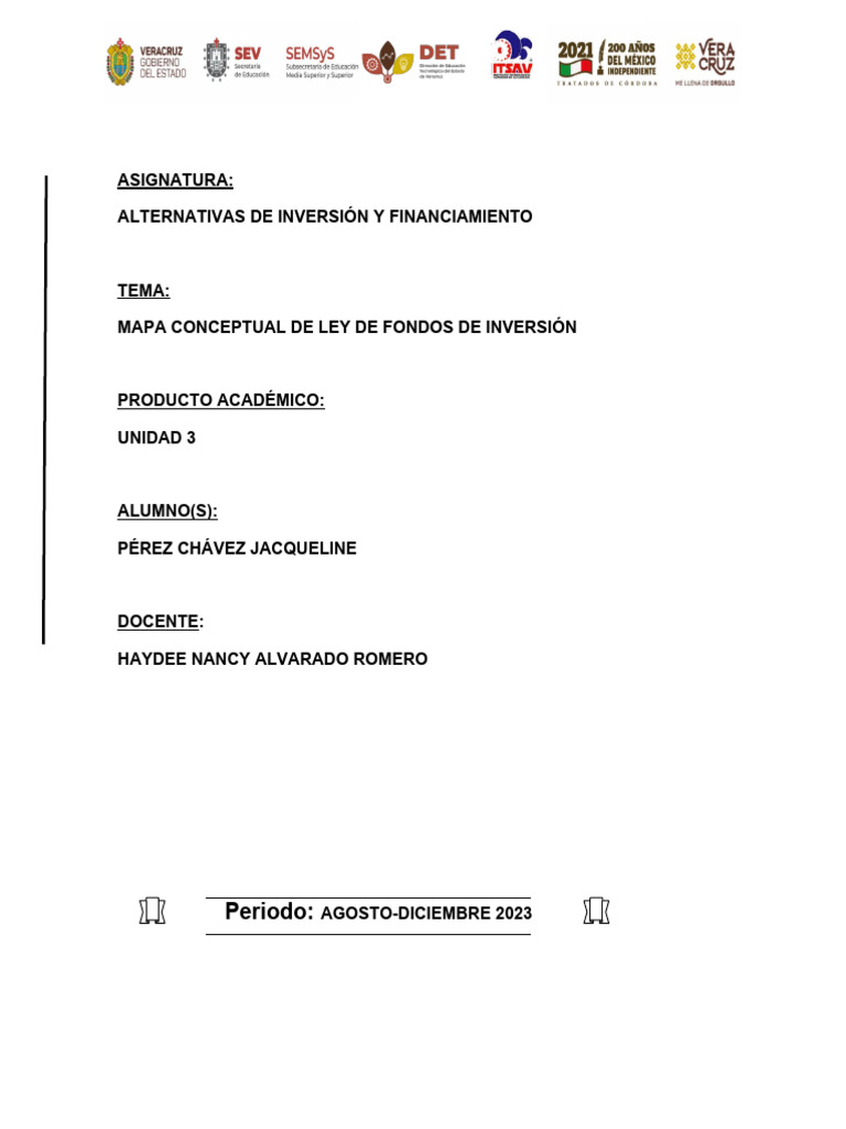 Mapa Conceptual de Ley de Fondos de Inversión | PDF | Fondo de inversión | Inversiones
