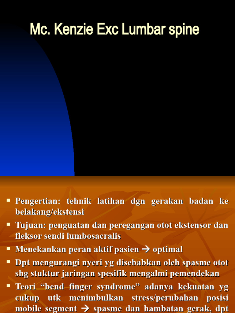 Mc. Kenzie Exercise | PDF | Kesehatan Holistik