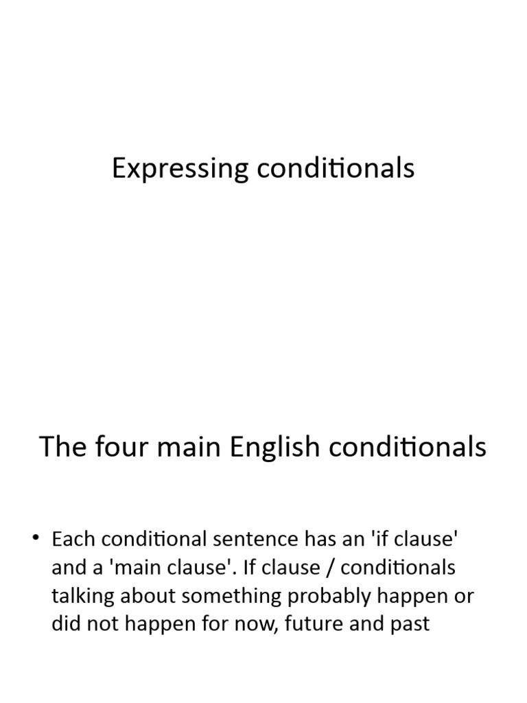 Expressing conditionals | PDF