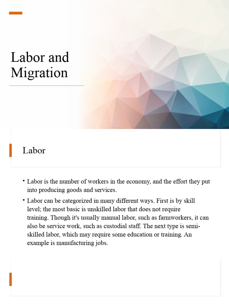 Labor and Migration | PDF | Human Migration | Labour Economics