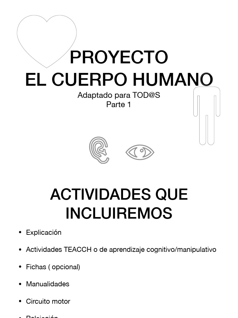 Proyecto El Cuerpo Humano | PDF | Artes del Lenguaje y Comunicación