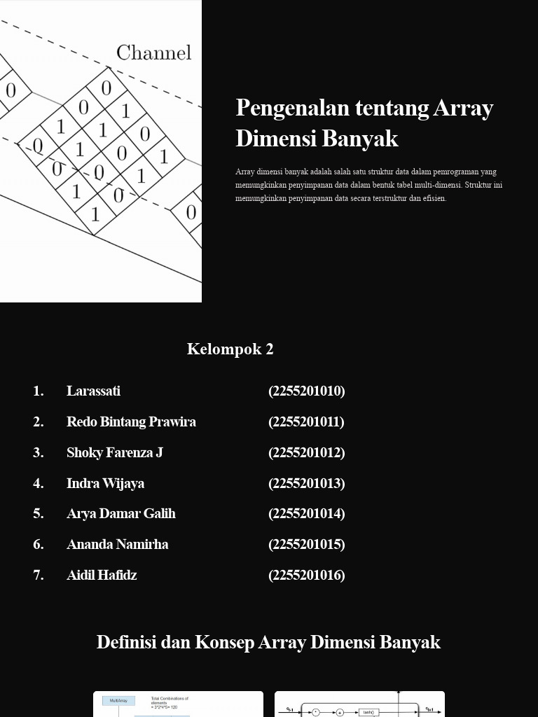 Pengenalan Array Dimensi Banyak | PDF