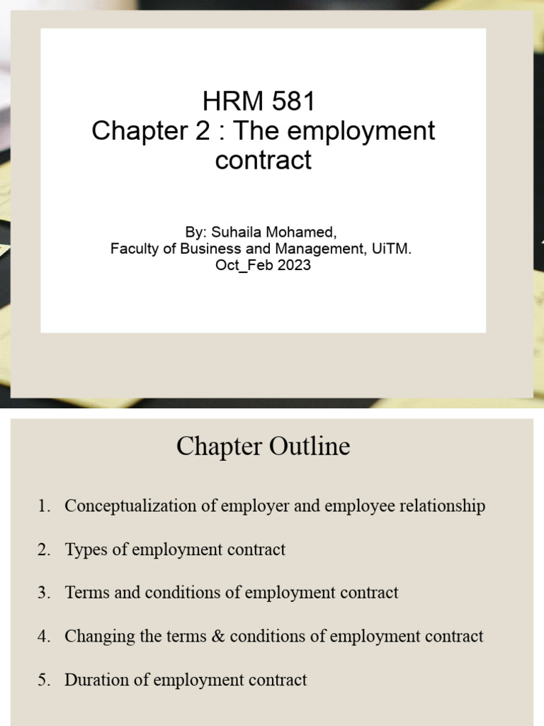 Chap2 HRM581 Oct Feb 2023 | PDF | Employment | Business Law