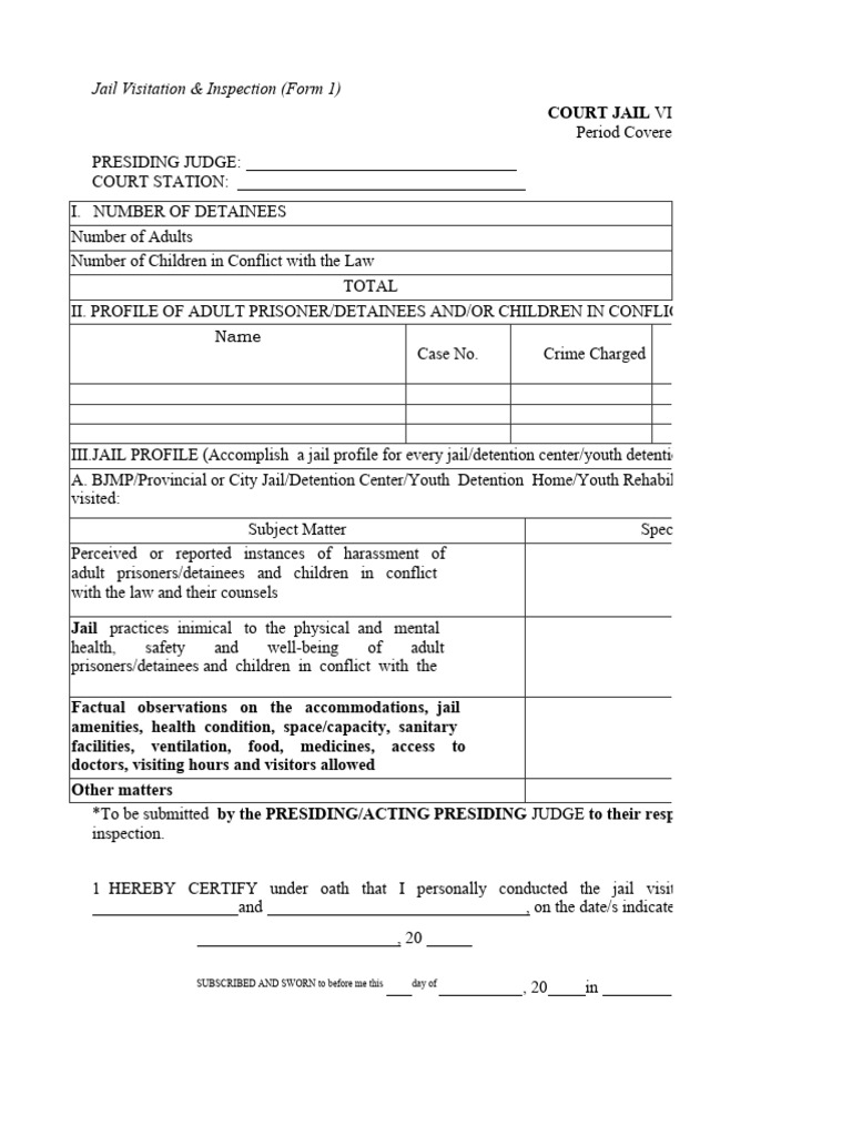 OCA Circular No. 01 2024 | PDF | Prison | Detention (Imprisonment)