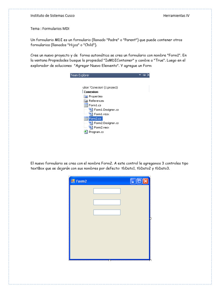 Introducción a Formularios MDI en C# | PDF | Negocios | Informática
