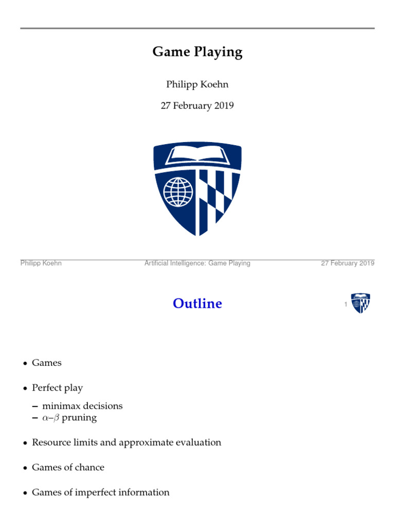 lecture-game-playing | PDF | Economics Of Uncertainty | Gaming