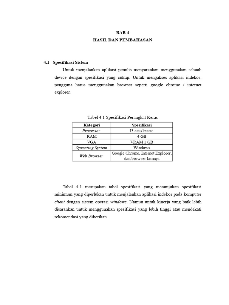 Draft Bab 4 Revisi 27 Juni | PDF