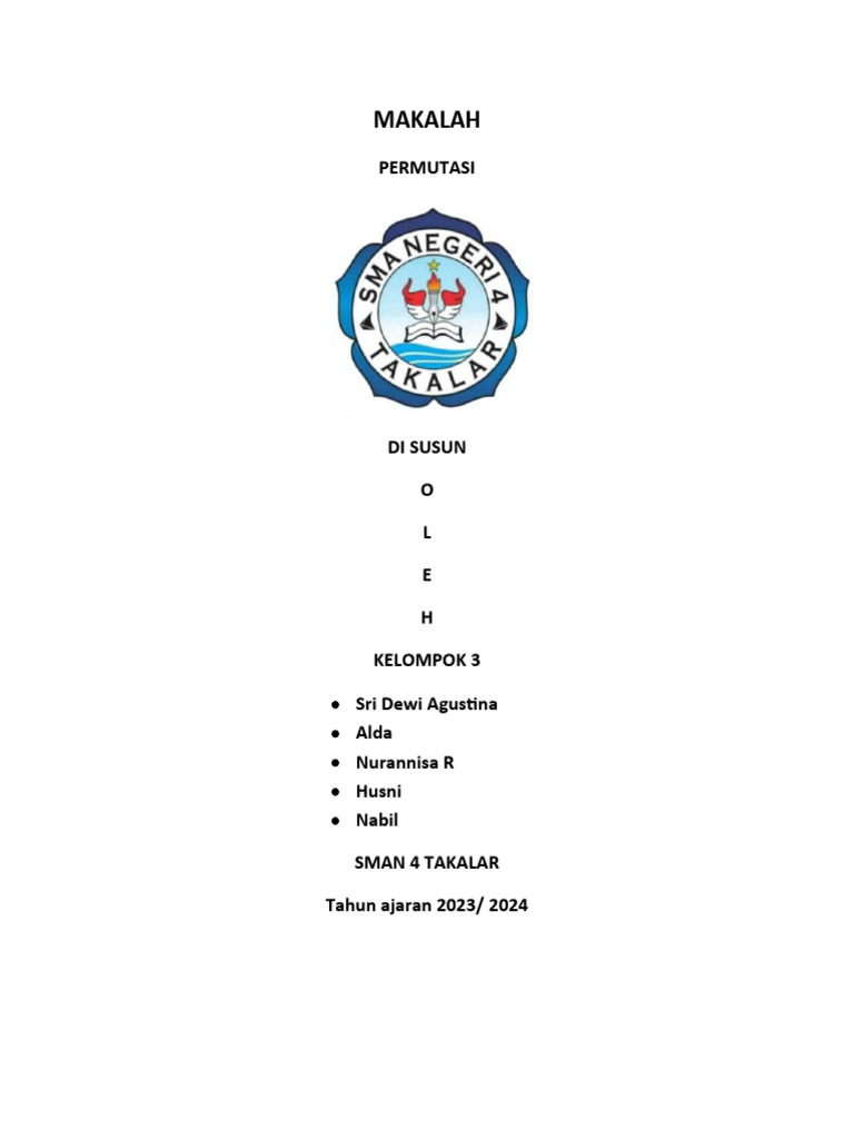 Definisi dan Jenis Permutasi Matematika | PDF