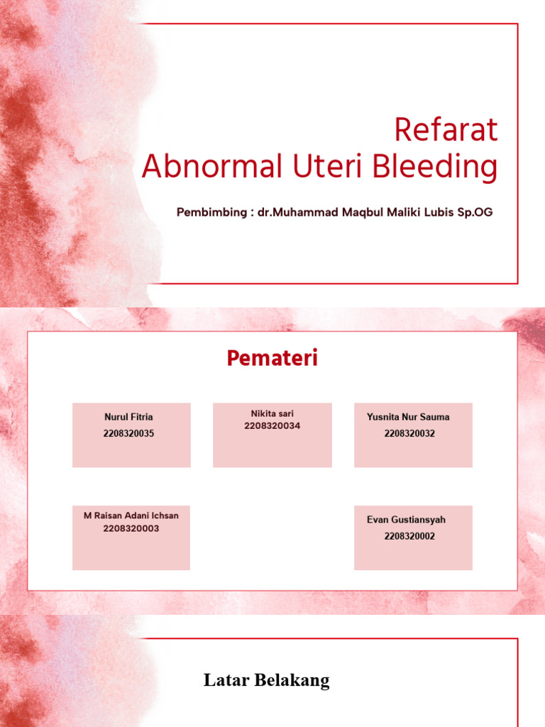 Refarat Abnormal Uterine Bleeding | PDF
