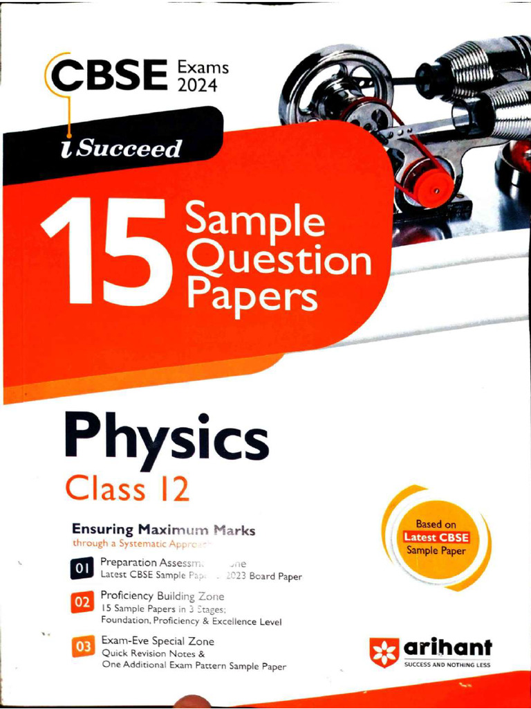 Class 12 Physics Sample Paper Arihant | PDF Class 12 Physics Sample Paper Arihant | PDF