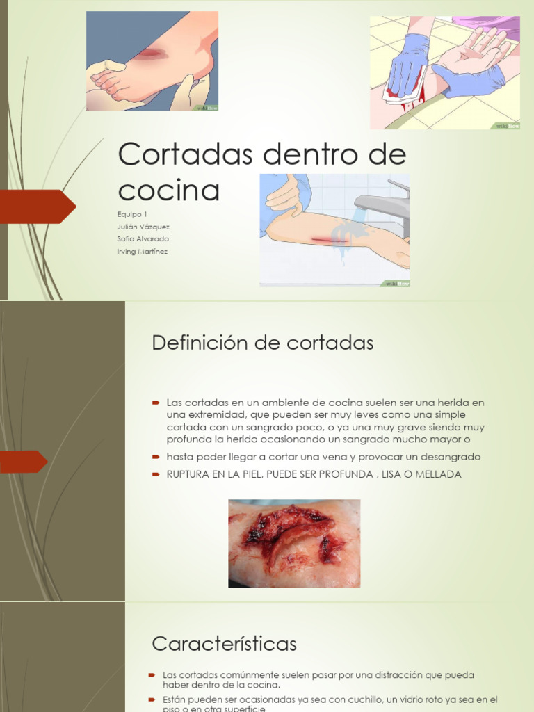 Prevención y Manejo de Cortadas en Cocina | PDF | Estilo de vida