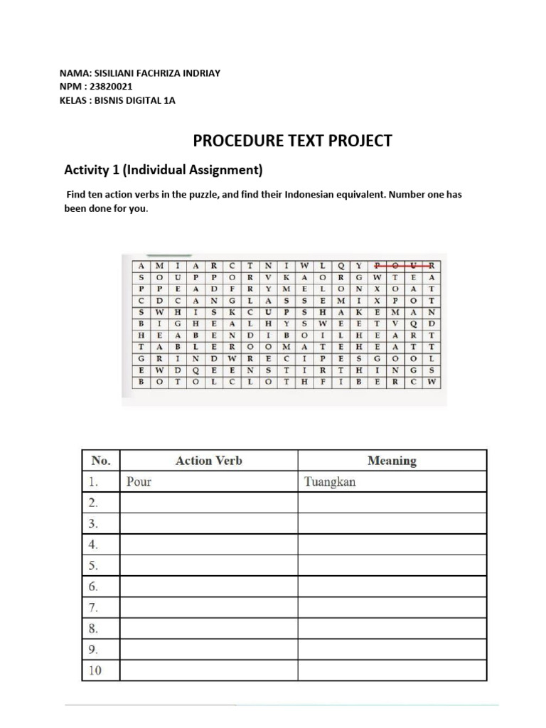 Tugas Procedure Text Sisiliani | PDF | Marketing Research | Marketing