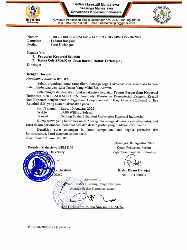 010C Surat Undangan SMA K | PDF