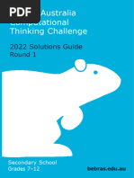 Bebras Australia 2022 Solutions Guide | PDF | Central Processing Unit | Ascii