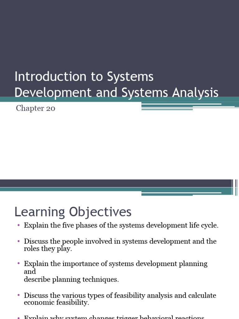 10-1 Introduction To Systems Development and Systems Analysis | PDF ...