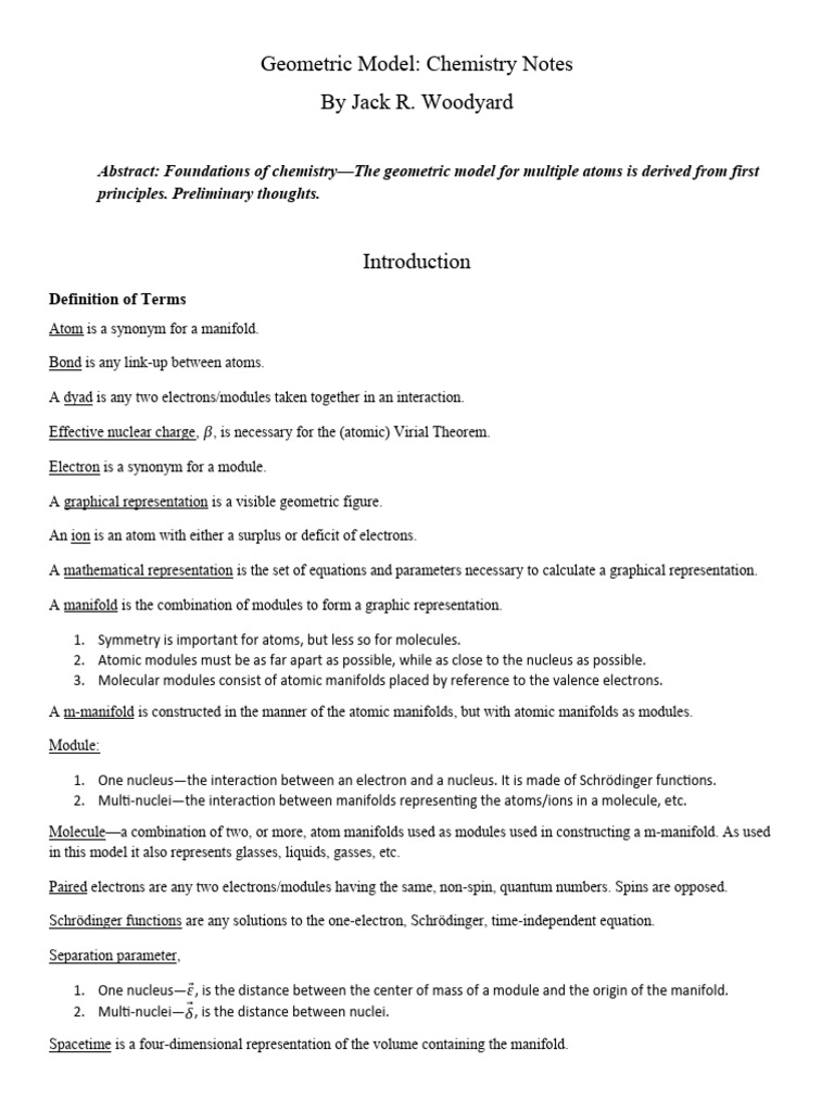 A Chemistry Notes | PDF | Chemical Bond | Atoms