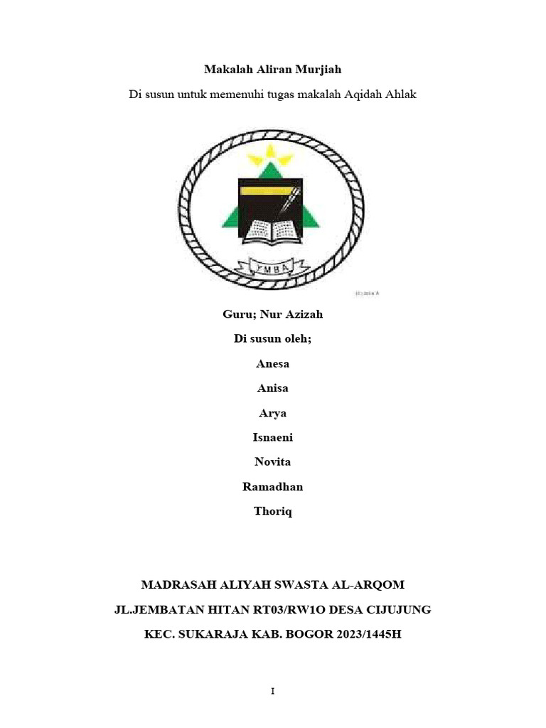 Makalah Aqidah New1 | PDF