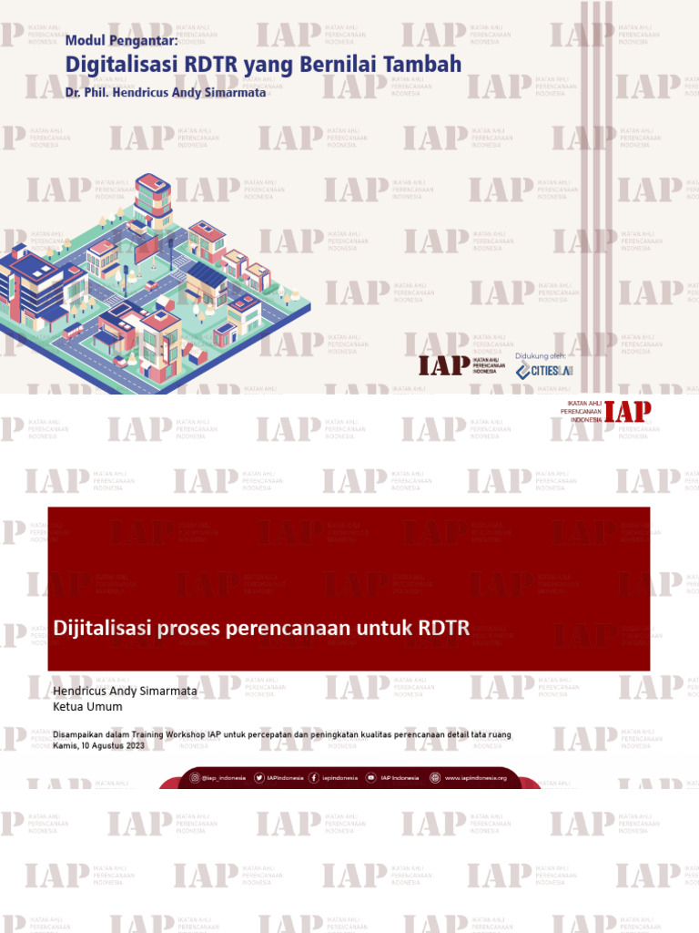 #Modul Pengantar - Digitalisasi RDTR Yang Bernilai Tambah | PDF