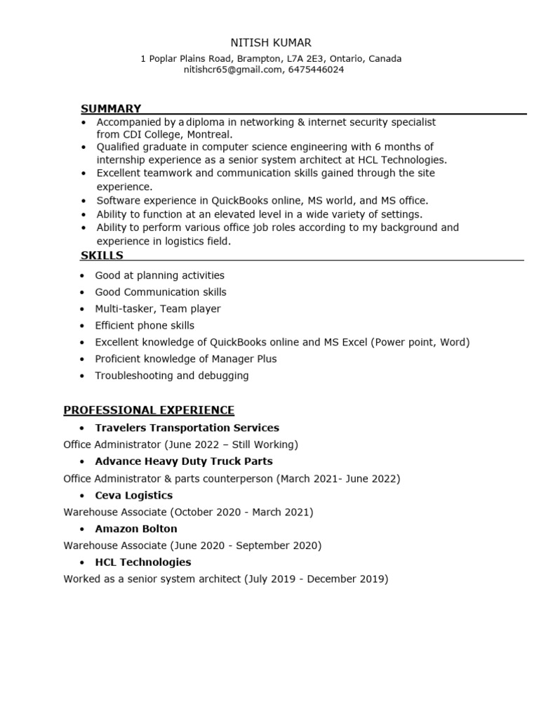 Nitish Resume 1 | PDF