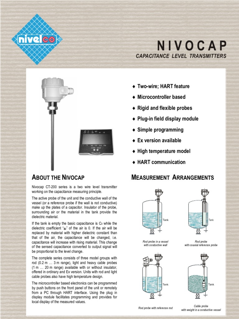 NIVOCAP-Capacitance Level Transmitters | PDF