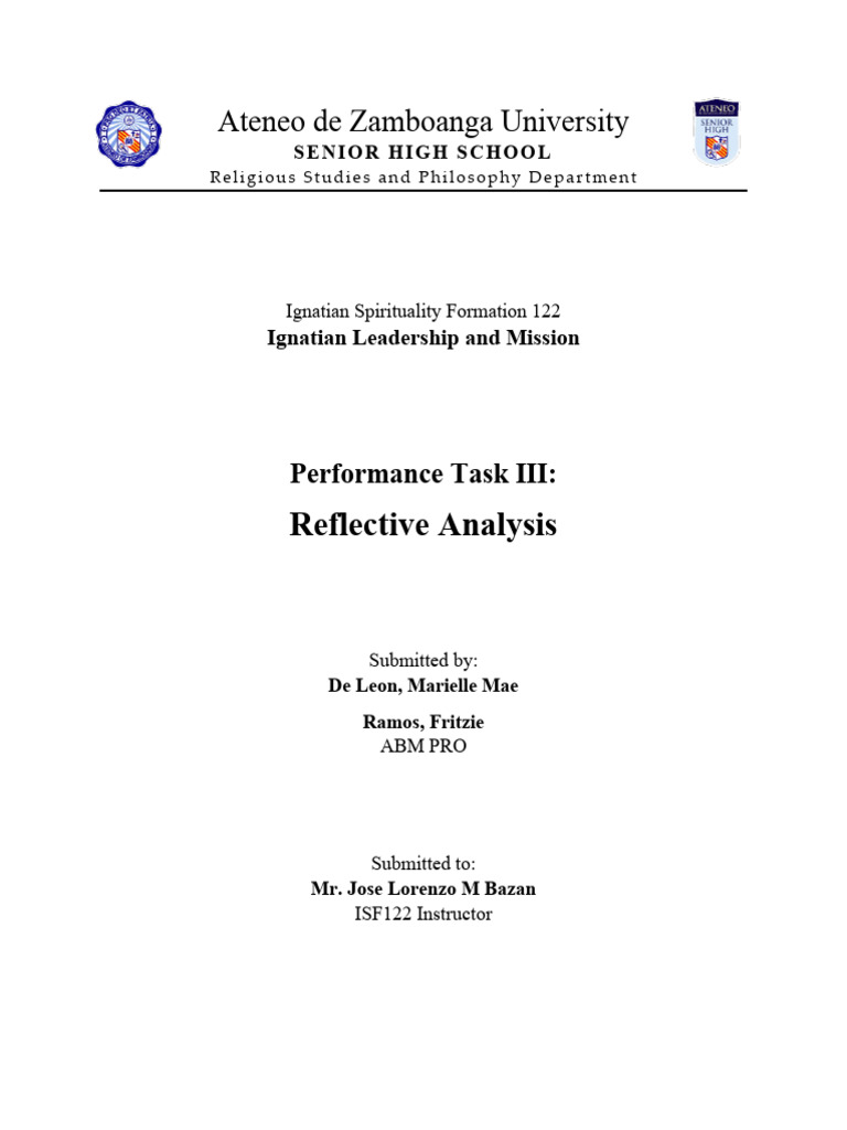 ISF122 Reflection Paper Template 2 | PDF