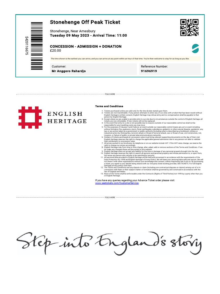 Stonehenge Off Peak Ticket Tickets 91696919 | PDF | Justice | Crime ...