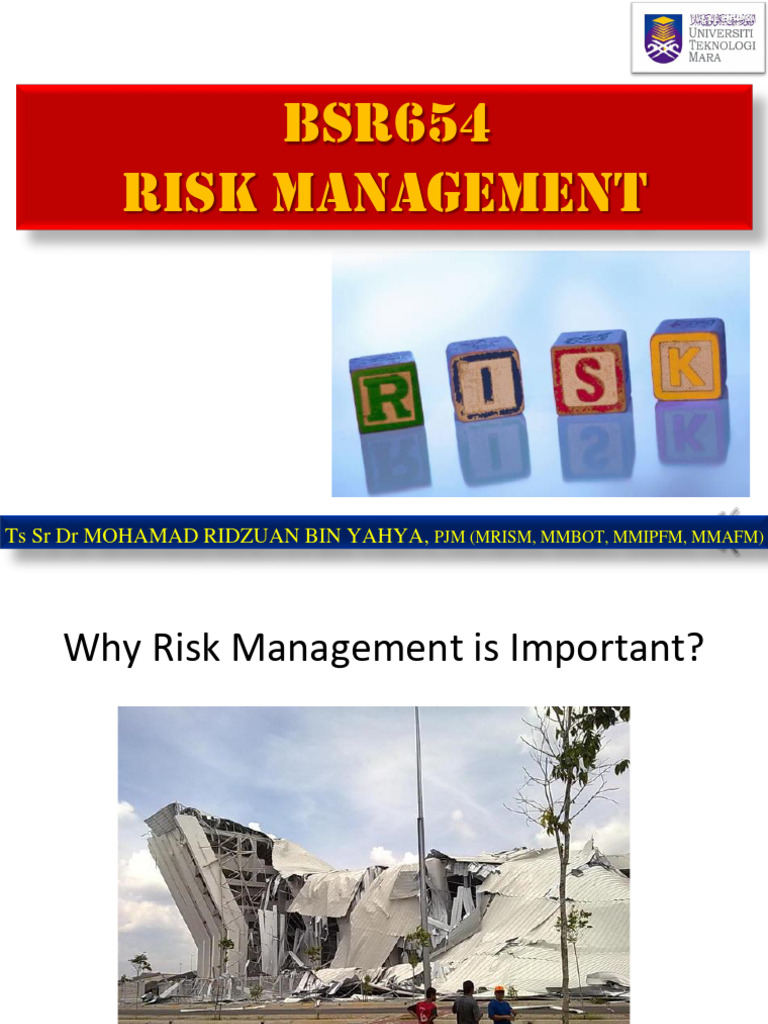 Lecture 2a - Additional Summary Risk Identification | PDF | Risk Management | Risk
