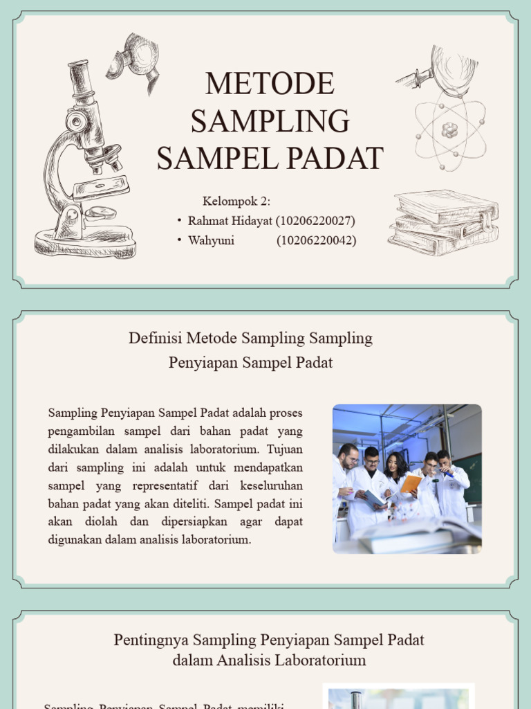 Metode Sampling Penyiapan Sampel Padat | PDF