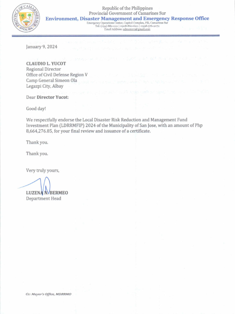 San Jose Ldrrmfip 2024 | PDF