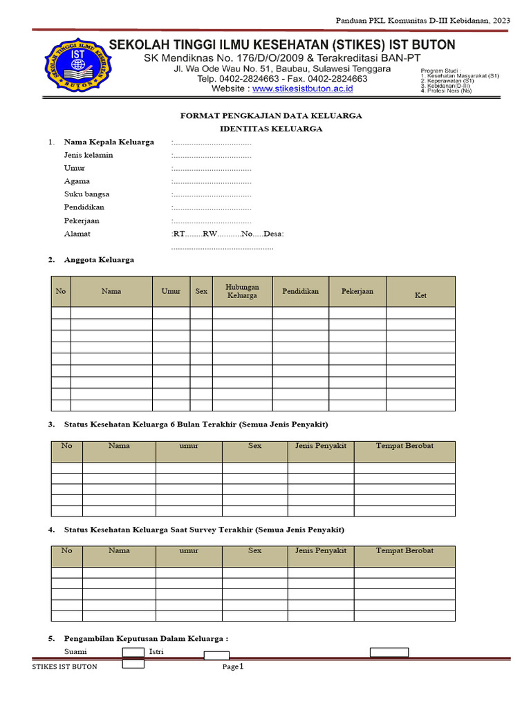 Format Pendataan | PDF