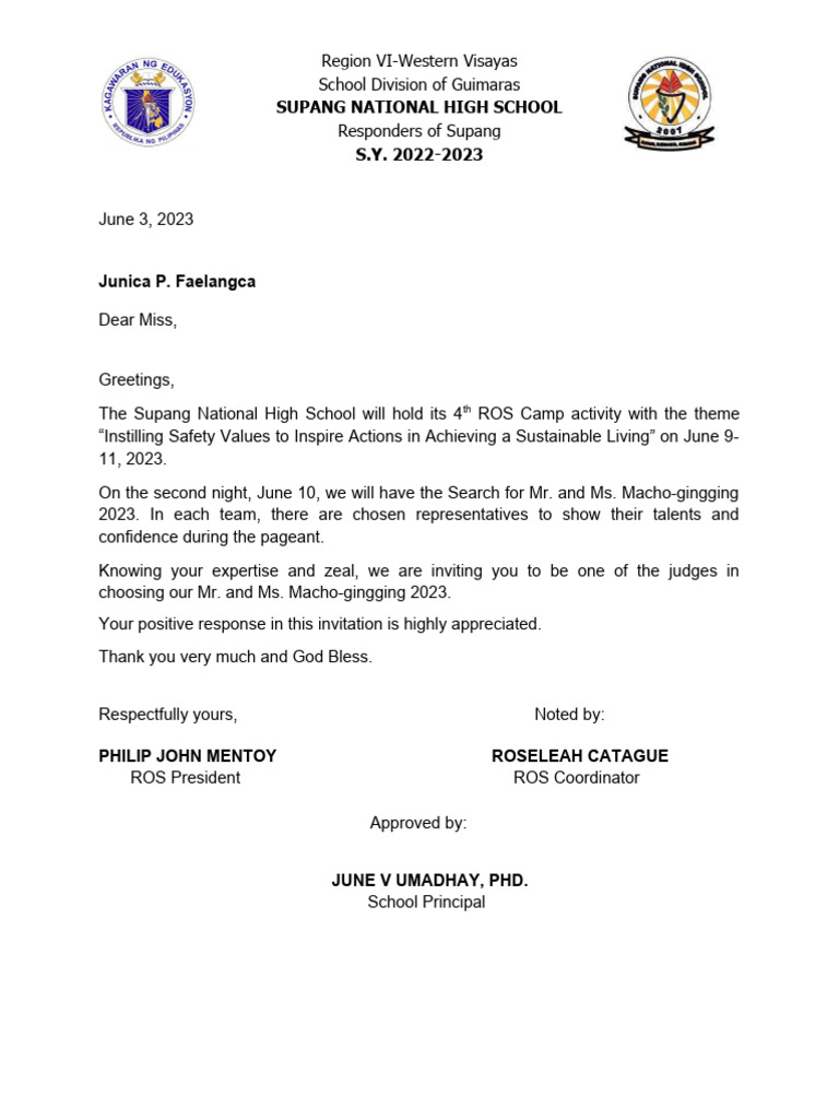 Letter For Judges | PDF