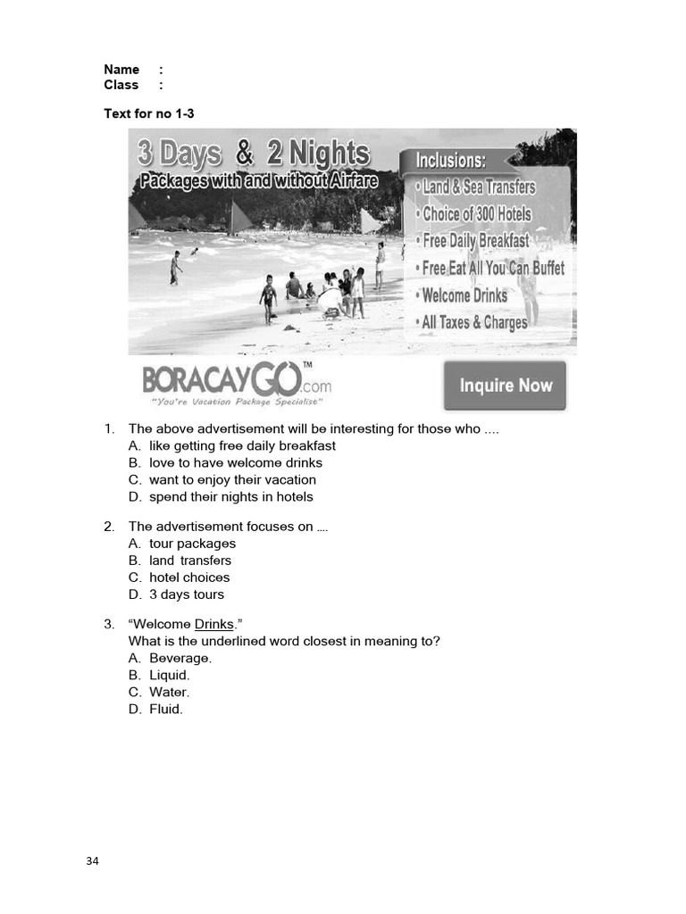 Soal Advertisement | PDF