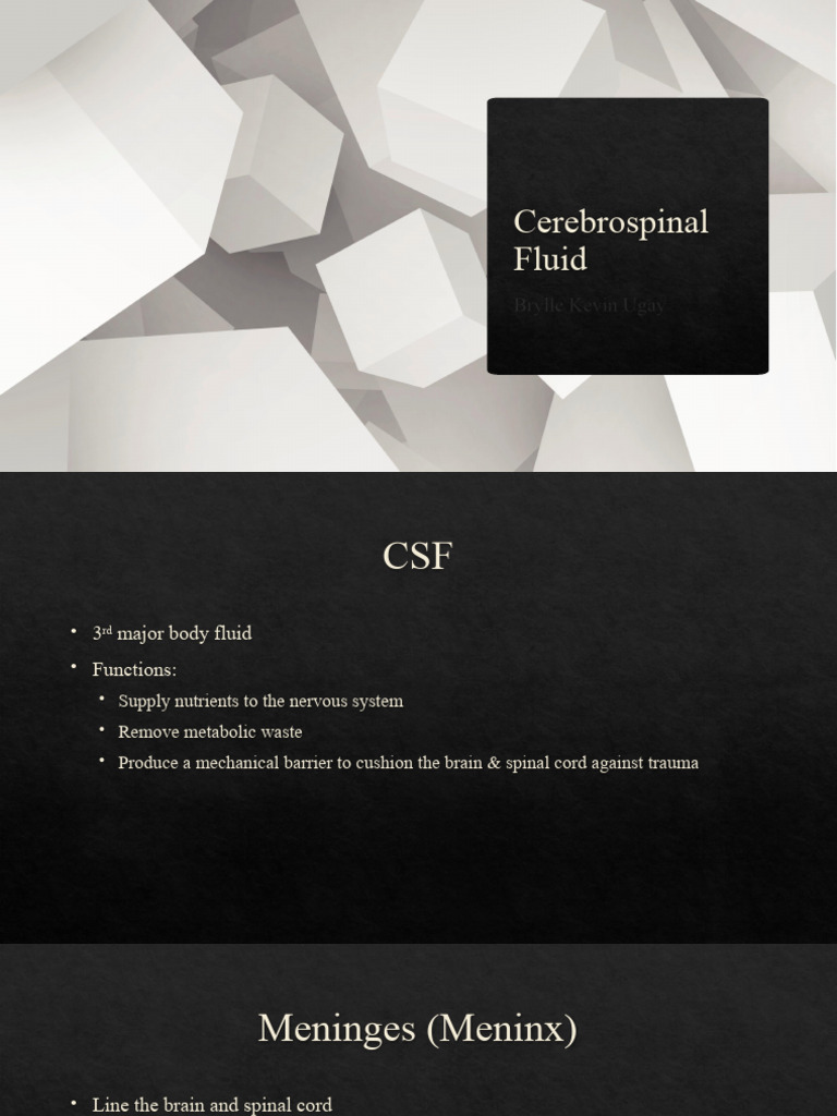 Cerebrospinal Fluid | PDF | Cerebrospinal Fluid | Meningitis