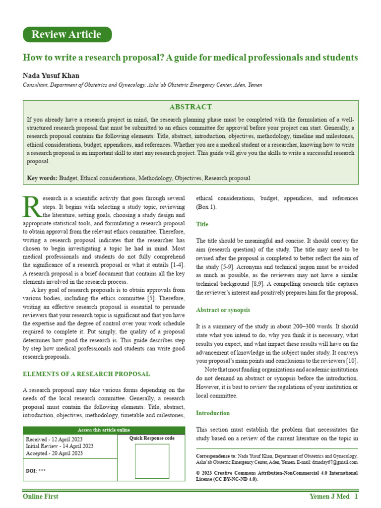 How to Write a Research Proposal a Guide for Medic | PDF | Methodology ... How to Write a Research Proposal a Guide for Medic | PDF | Methodology ...